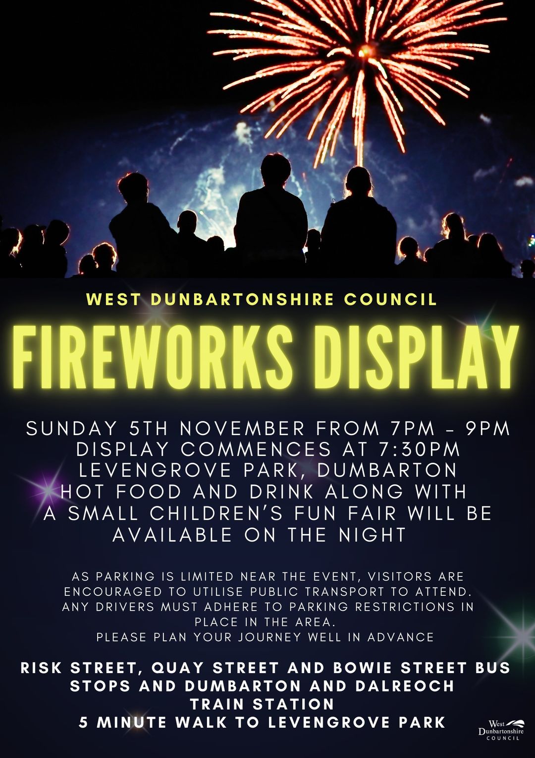 Firework Display 2023 – Levengrove Park Dumbarton - Glasgow West End