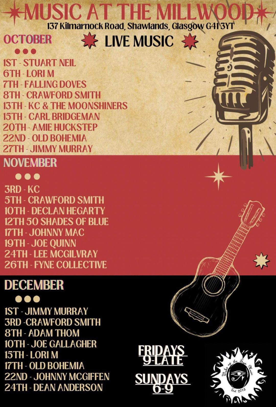 Music at The Millwood – Southside Sundays - Glasgow West End